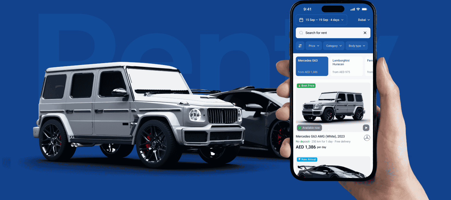 Best Car Rental App | Luxury & Cheap | Renty.ae
