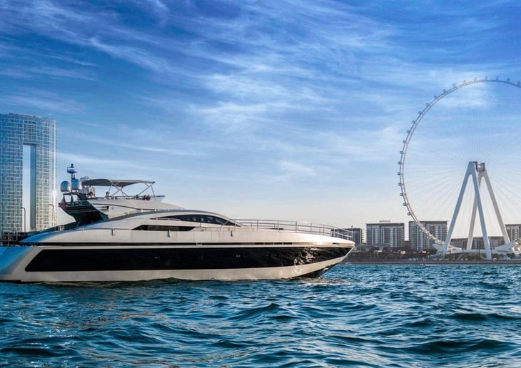 Rent Lady Maya 105 ft (33m) Power boat in Dubai Harbour | Rental price ...