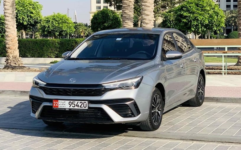 Rent a MG5 plus (Silver), 2025 ID-06309, in Abu Dhabi - Renty.ae