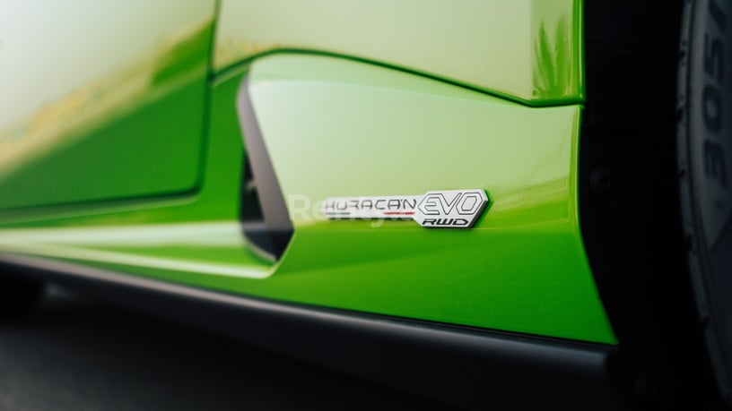Rent a Lamborghini Evo Spyder (Green), 2022 ID-05019, in Dubai - Renty.ae