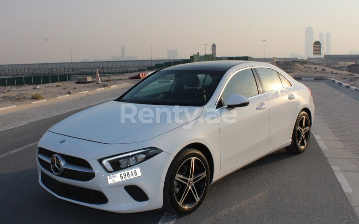 Rent a Mercedes A Class (White), 2019 ID-02788, in Dubai - Renty.ae