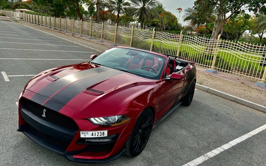 Rent a Ford Mustang Convertible (Red), 2021 ID-05436, in Abu-Dhabi ...