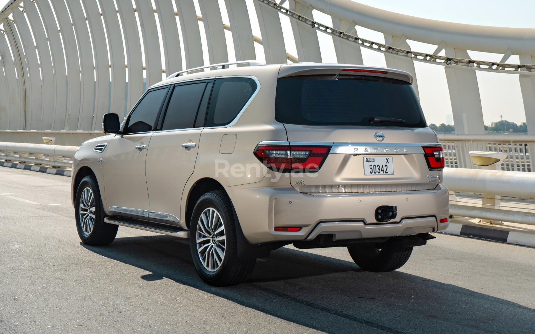 Rent a Beige Nissan Patrol V8 Platinum, 2021 ID-04747, in Dubai - Renty.ae