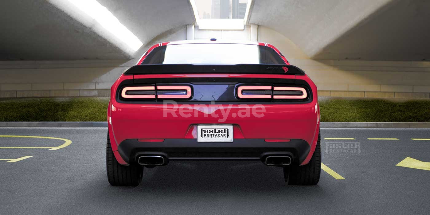 Rent a Red Dodge Challenger, 2018 ID-03932, in Dubai - Renty.ae