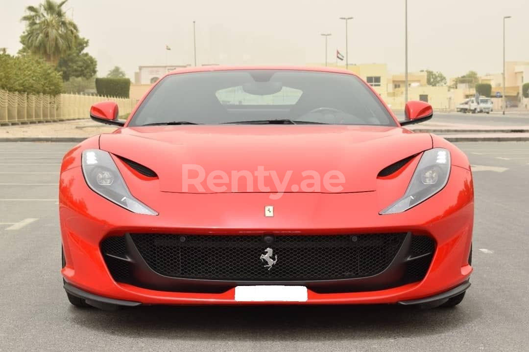 Rent a Red Ferrari 812 Superfast, 2019 ID-00117, in Dubai - Renty.ae