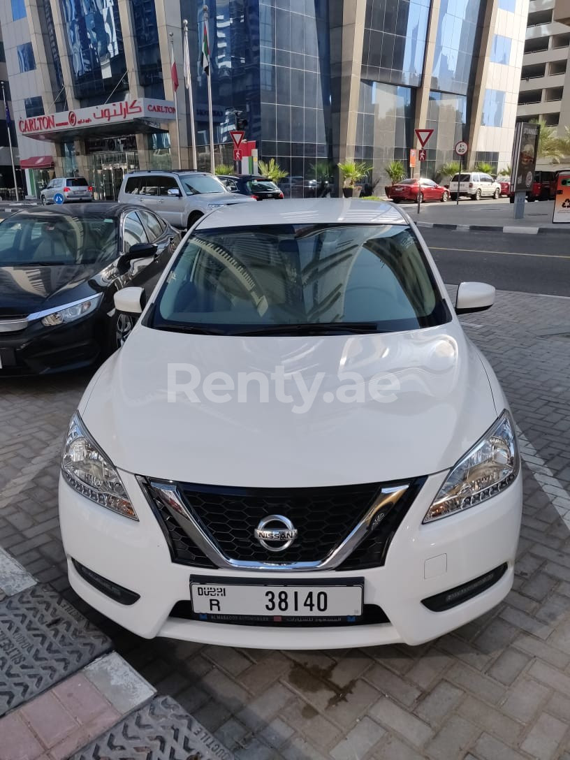 Rent a White Nissan Sentra, 2020 ID-02947, in Dubai - Renty.ae