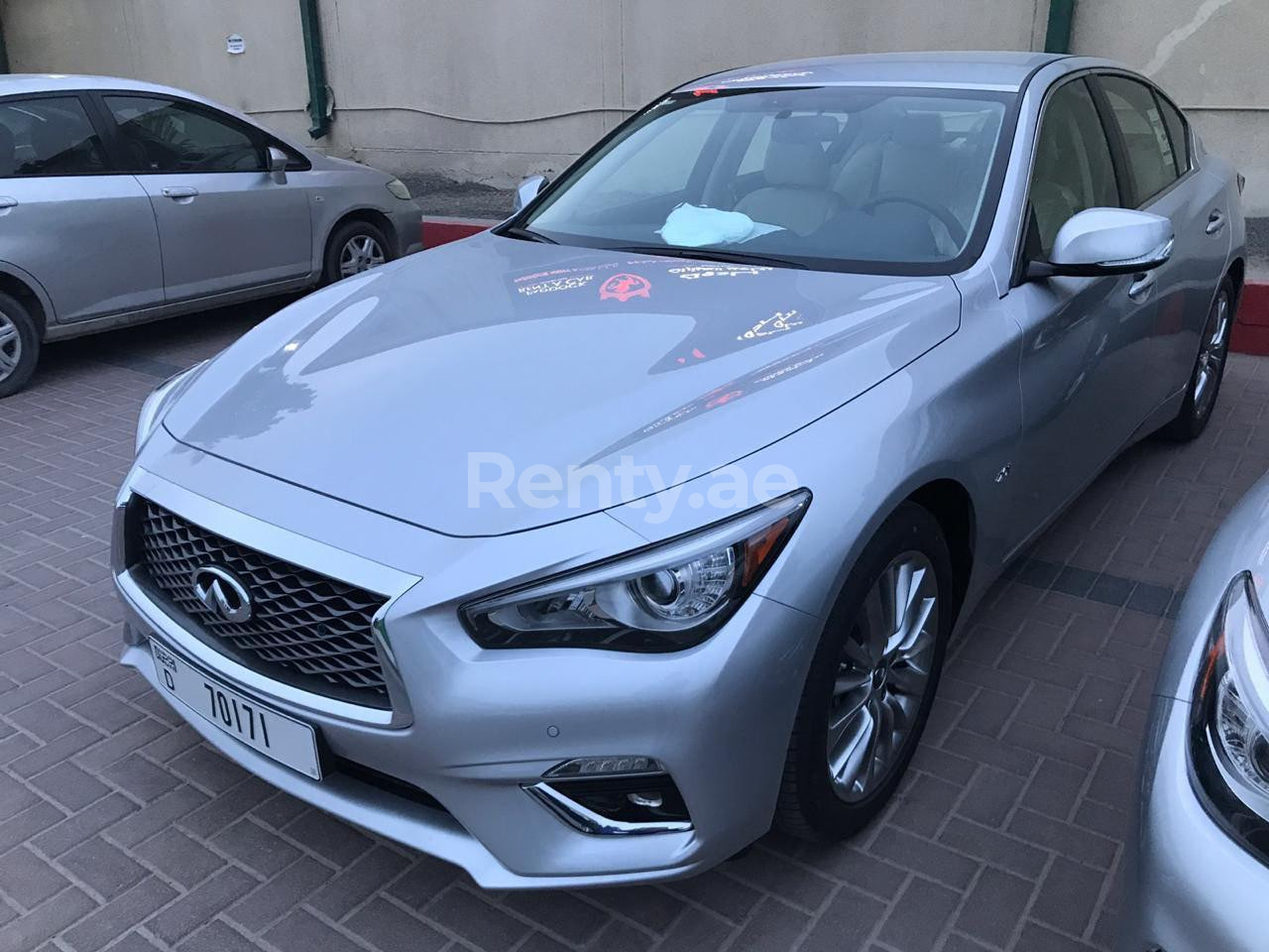 Rent a Infiniti Q50 (Silver), 2019 ID-00635, in Dubai - Renty.ae