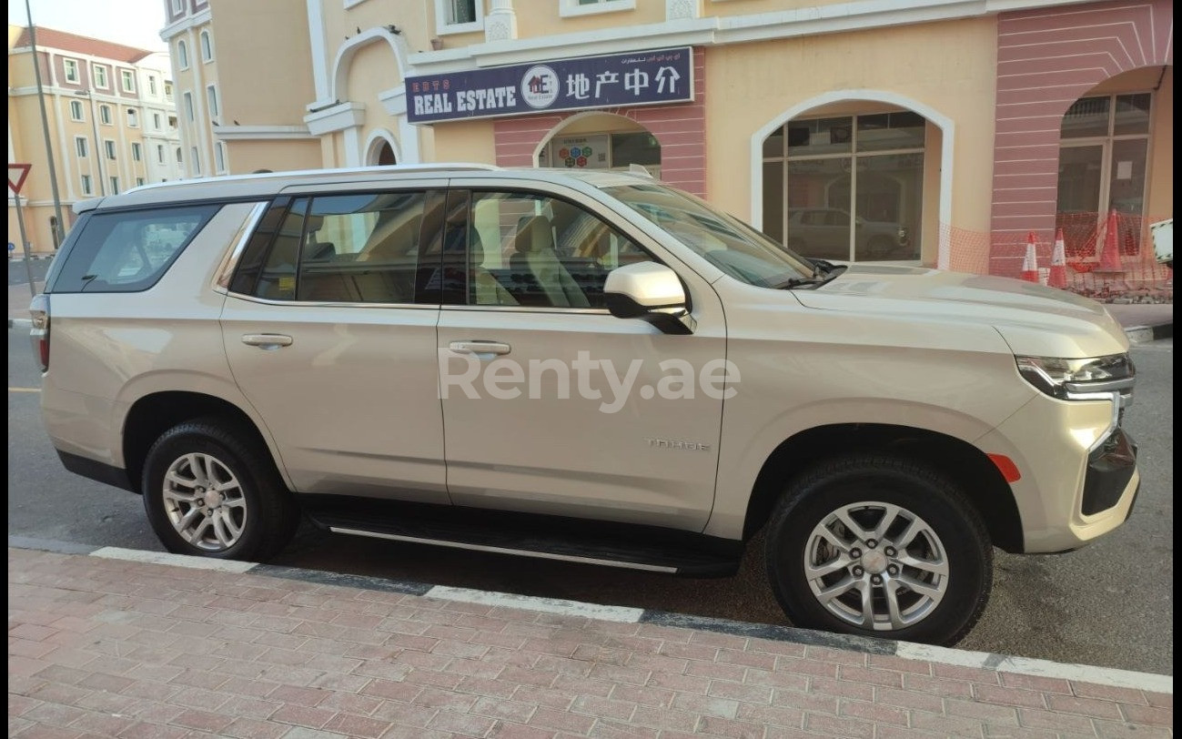 Rent a Chevrolet Tahoe (Beige), 2021 ID-04630, in Dubai - Renty.ae