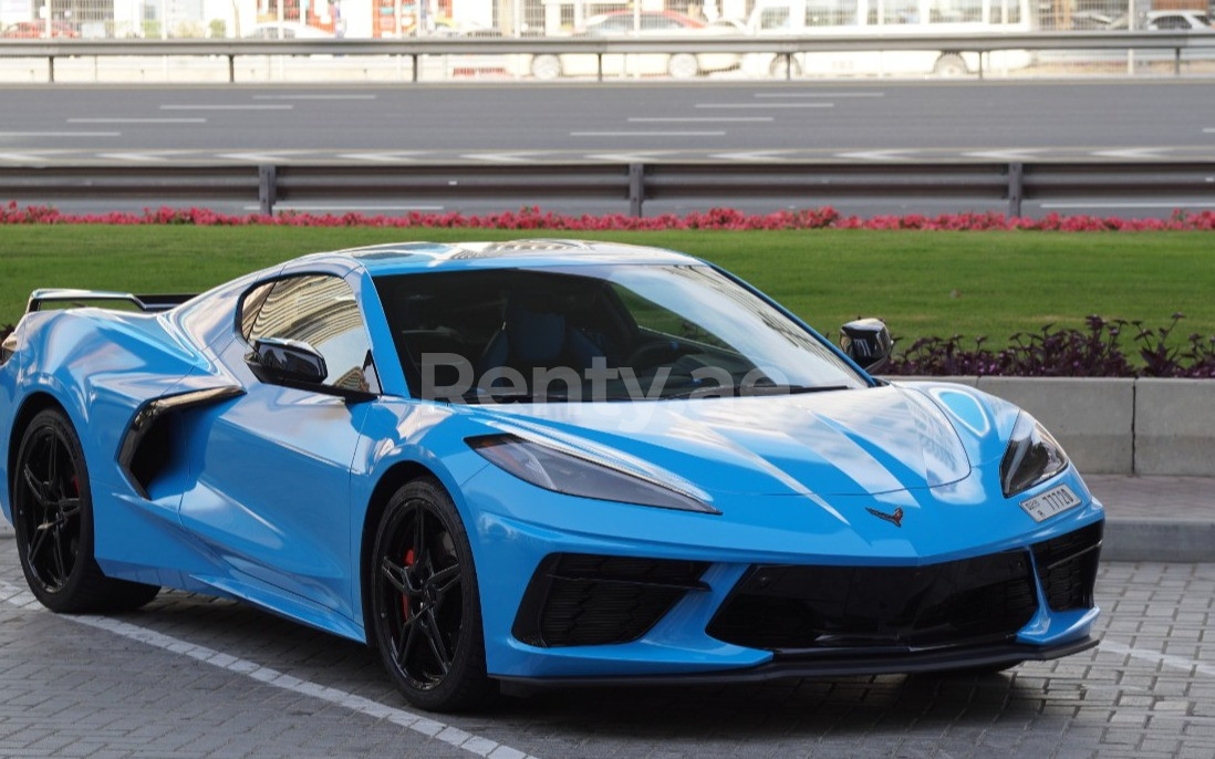 Rent a Chevrolet Corvette (Blue), 2021 ID-02984, in Dubai - Renty.ae