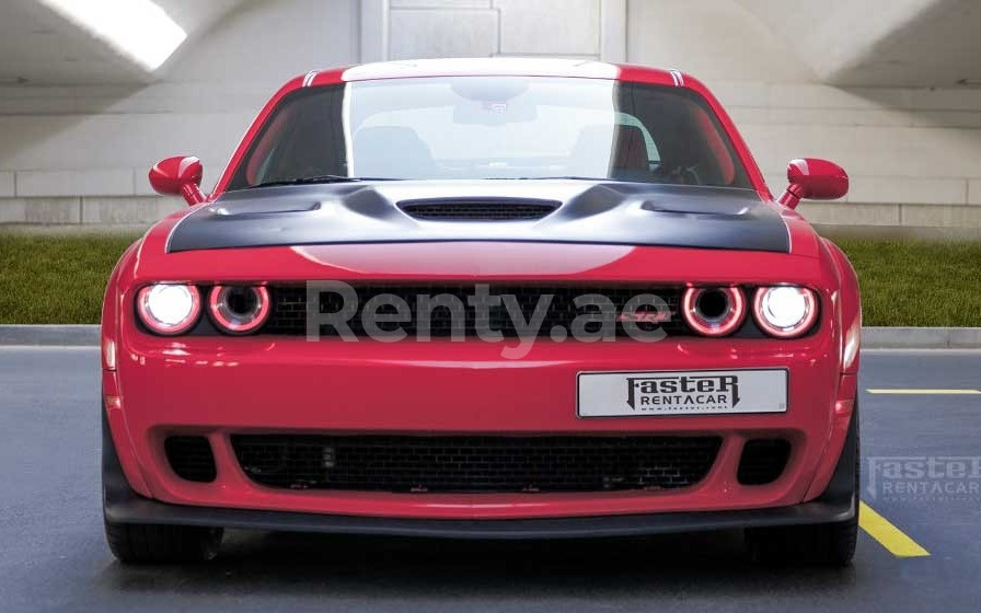 Rent a Dodge Challenger (Red), 2018 ID-03932, in Dubai - Renty.ae