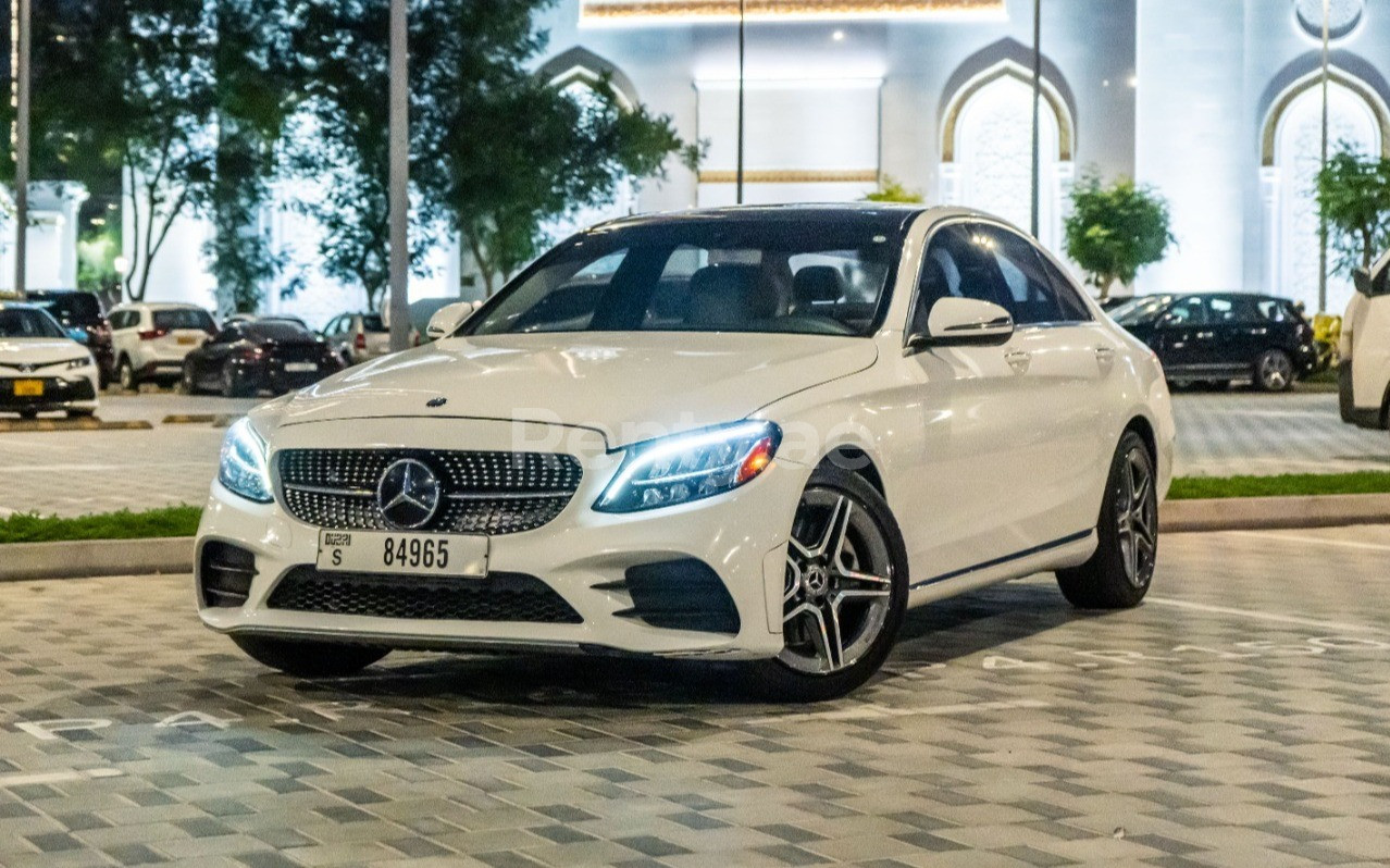 Rent a Mercedes C Class (White), 2019 ID-03028, in Dubai - Renty.ae