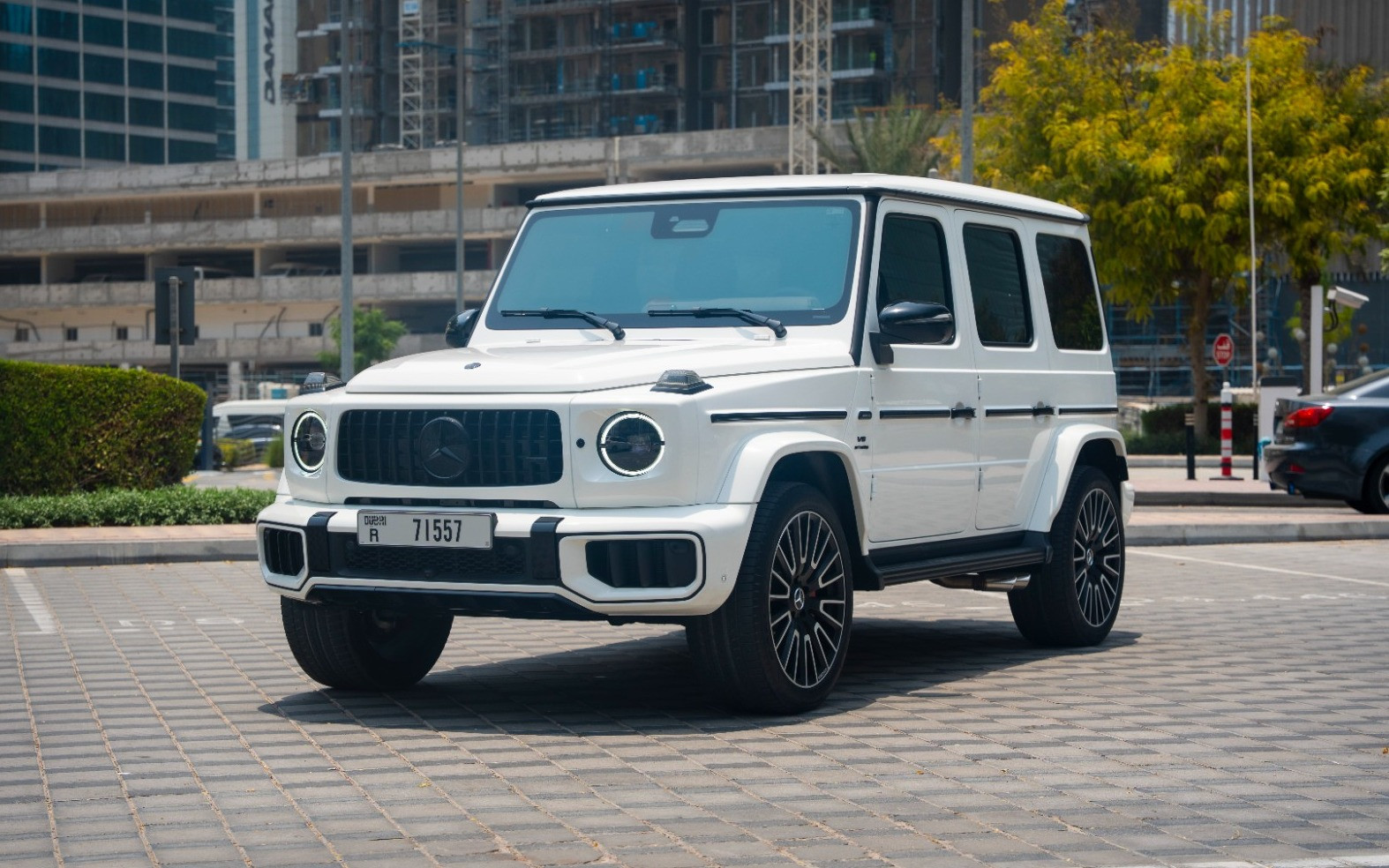 Mercedes G63 AMG (White), 2025 ID-06194 - monthly rental in Sharjah