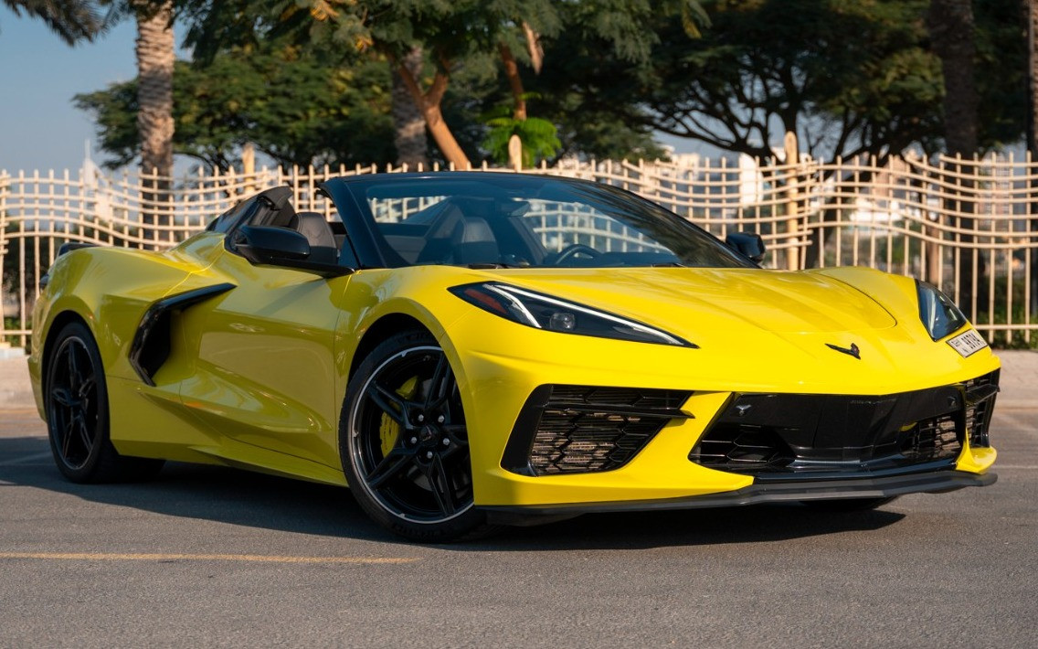 Rent a Chevrolet Corvette (Yellow), 2022 ID-06301, in Abu Dhabi - Renty.ae