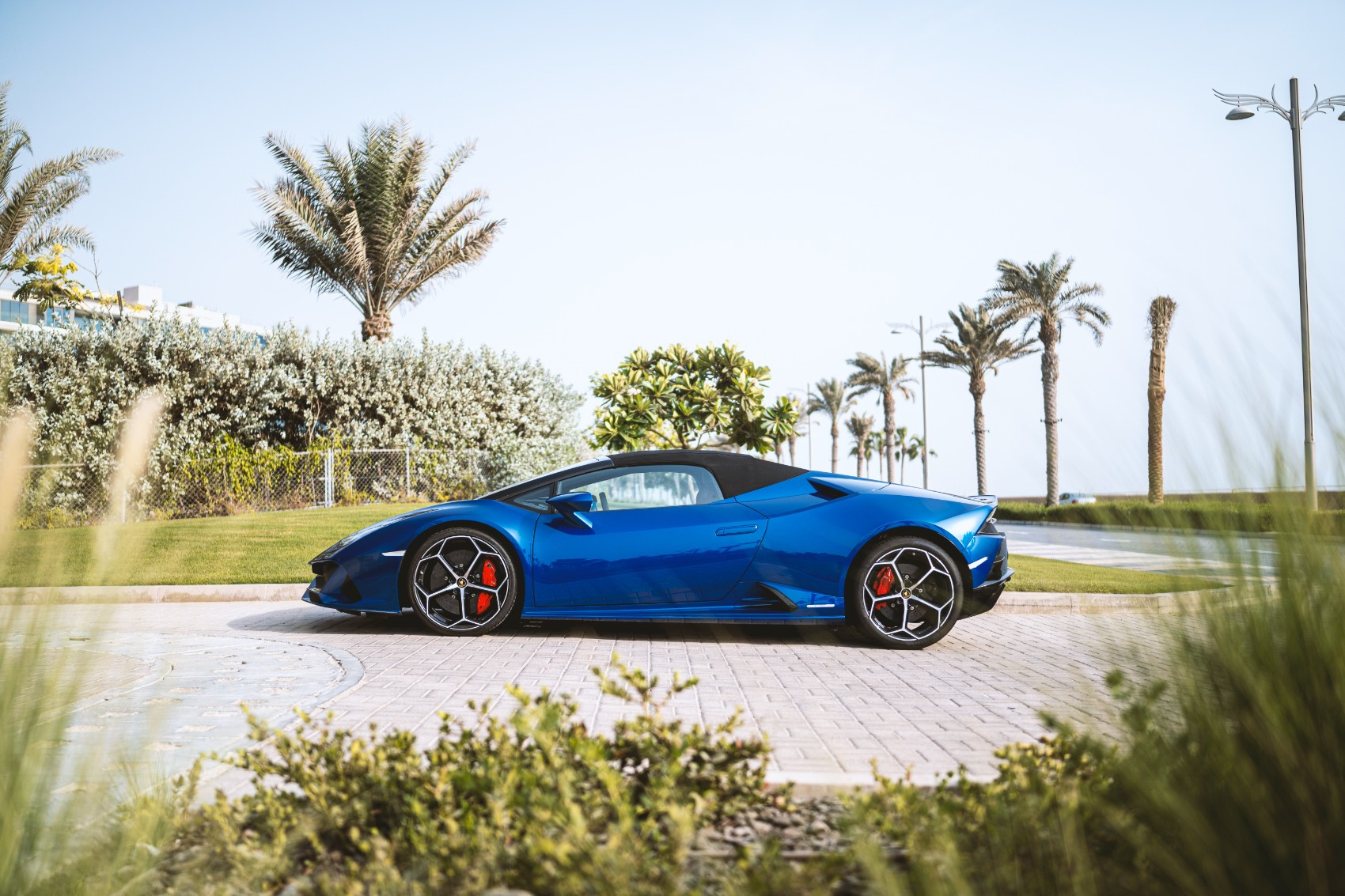 Rent a Lamborghini Evo Spyder (Blue), 2021 ID-06139, in Dubai - Renty.ae