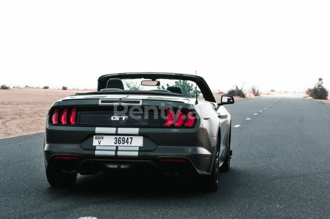 Rent a Ford Mustang cabrio V8 (Dark Grey), 2020 ID-04989, in Dubai ...