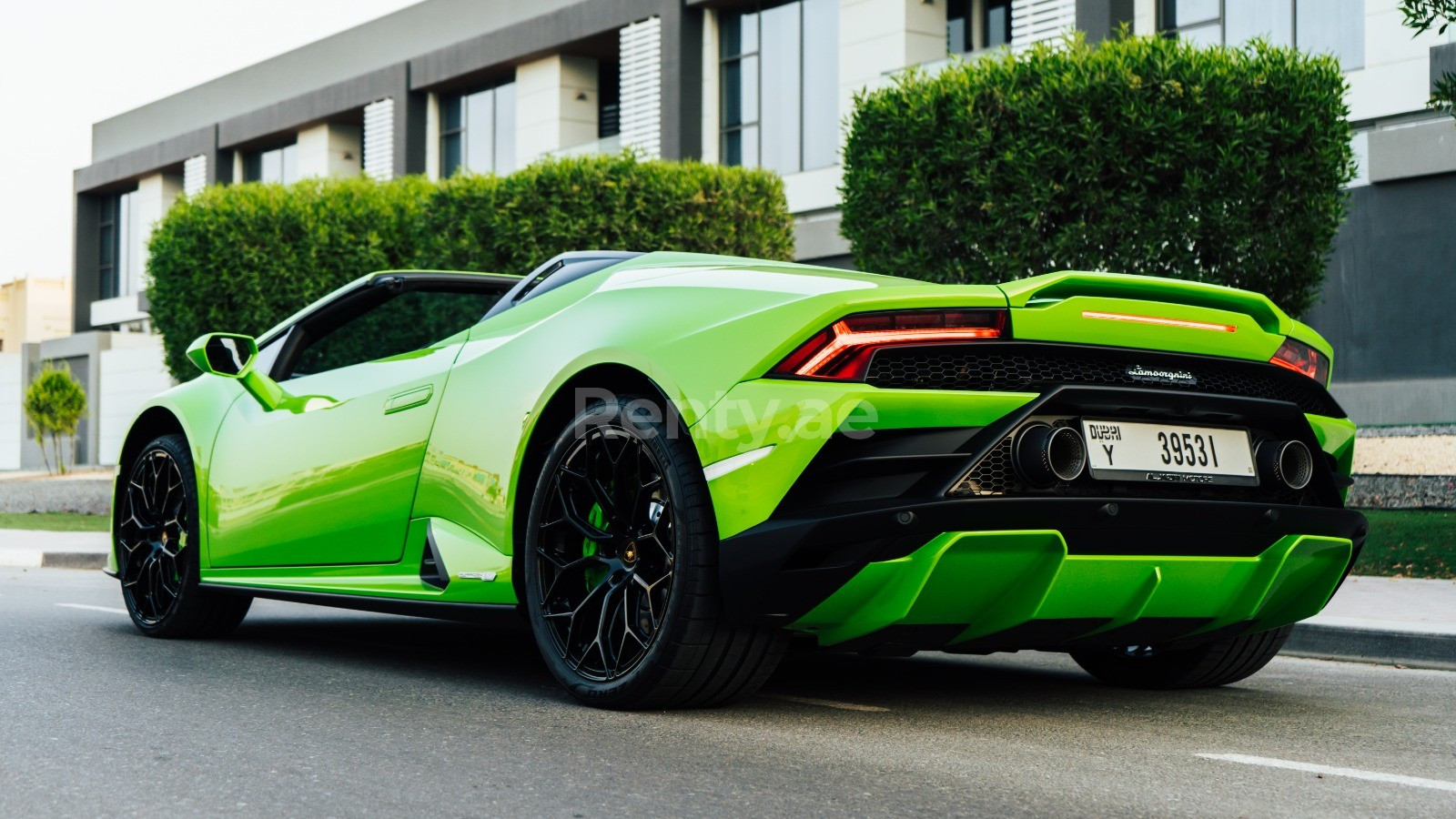 Rent a Lamborghini Evo Spyder (Green), 2022 ID-05019, in Dubai - Renty.ae