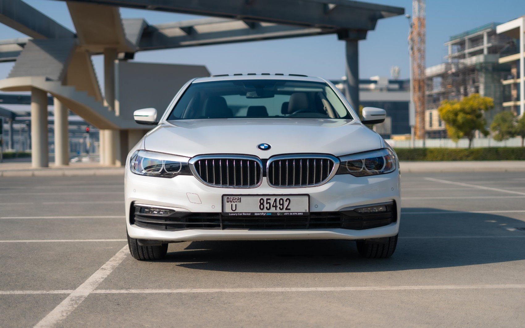 Rent a BMW 520i (White), 2020 ID-05114, in Abu Dhabi - Renty.ae