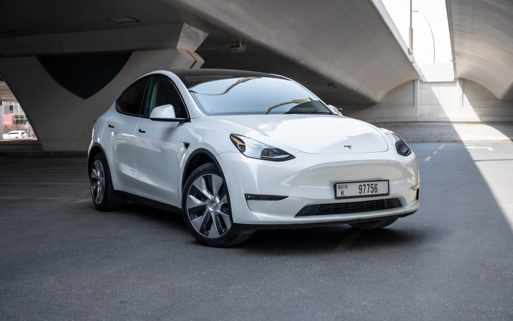 Rent a Tesla Model Y Long Range (White), 2023 ID-06237, in Dubai - Renty.ae